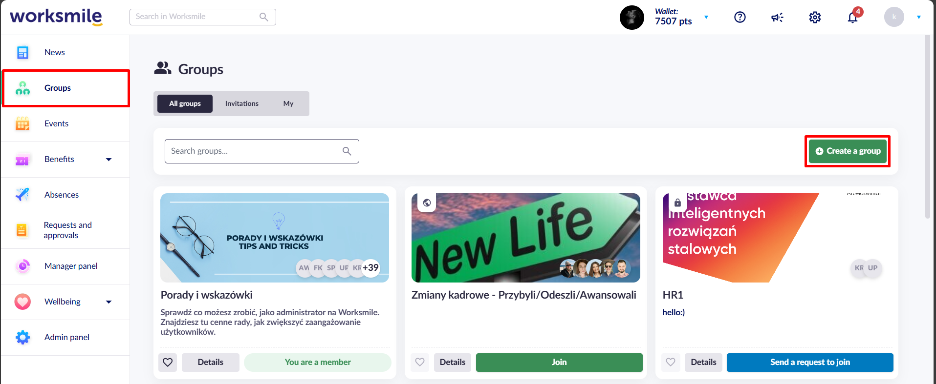 How to create groups? – Worksmile
