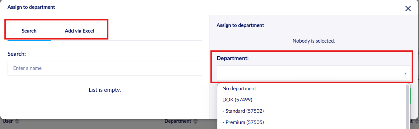 How to add users to a department? – Worksmile